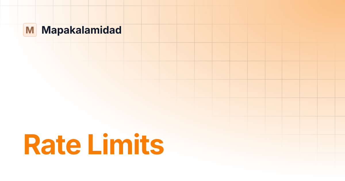 Rate Limits | Mapakalamidad